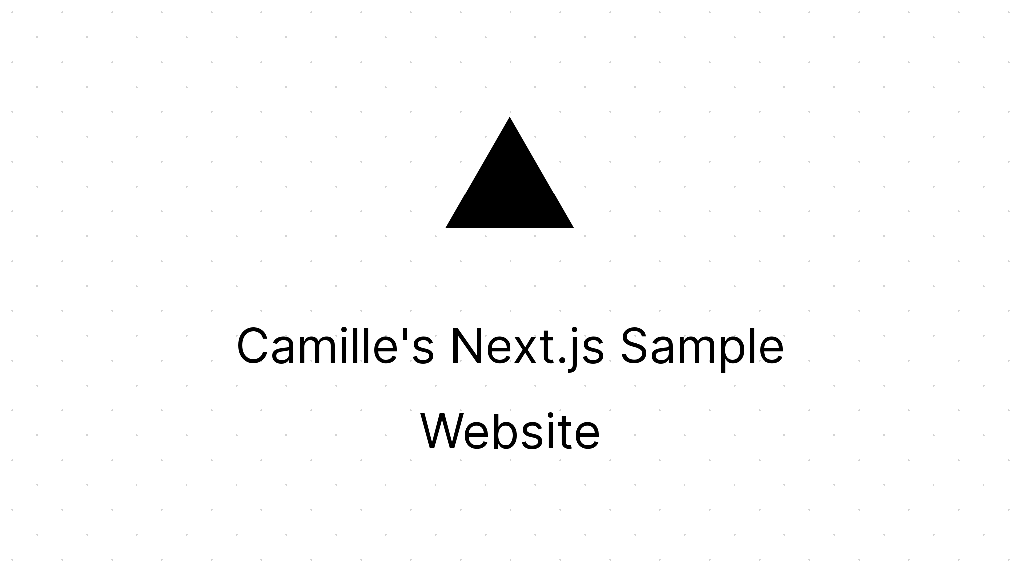 Camille's Next.js Sample Website